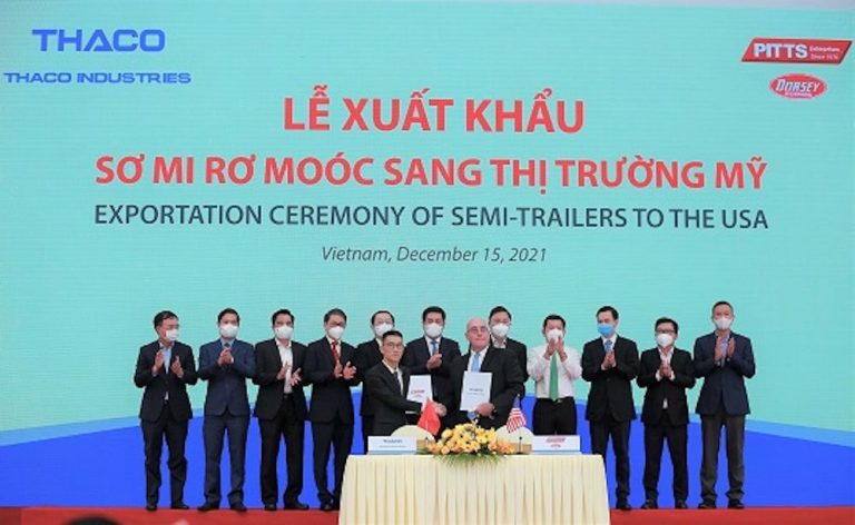THACO INDUSTRIES xuất khẩu sơ mi rơ moóc sang thị trường Mỹ