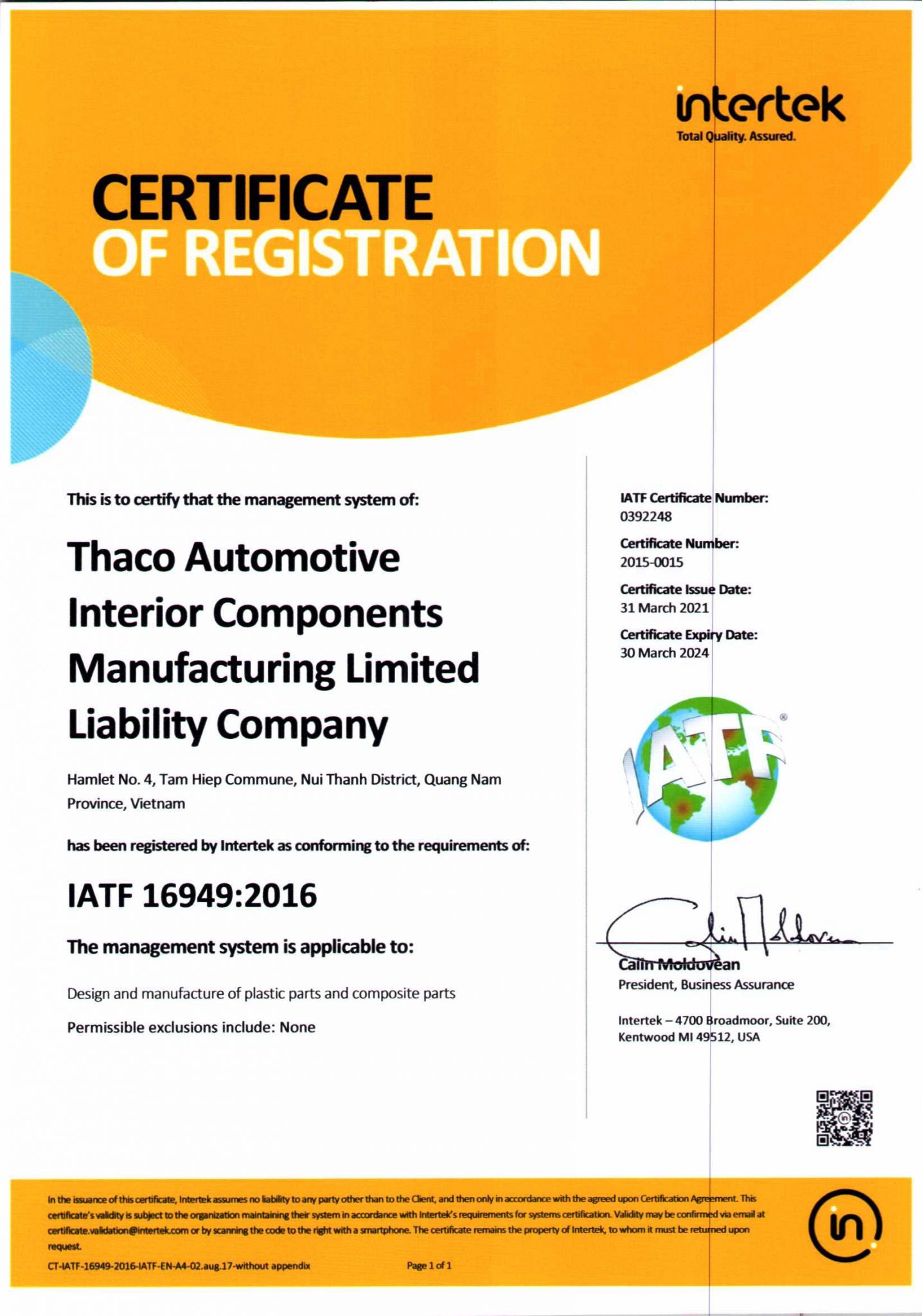Certificates & Quality Docs for Industrial Standards