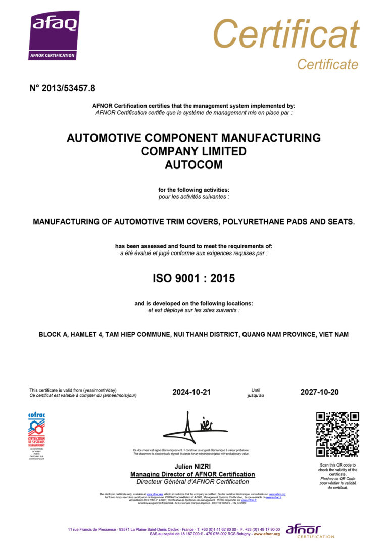 Certificates & Quality Docs for Industrial Standards